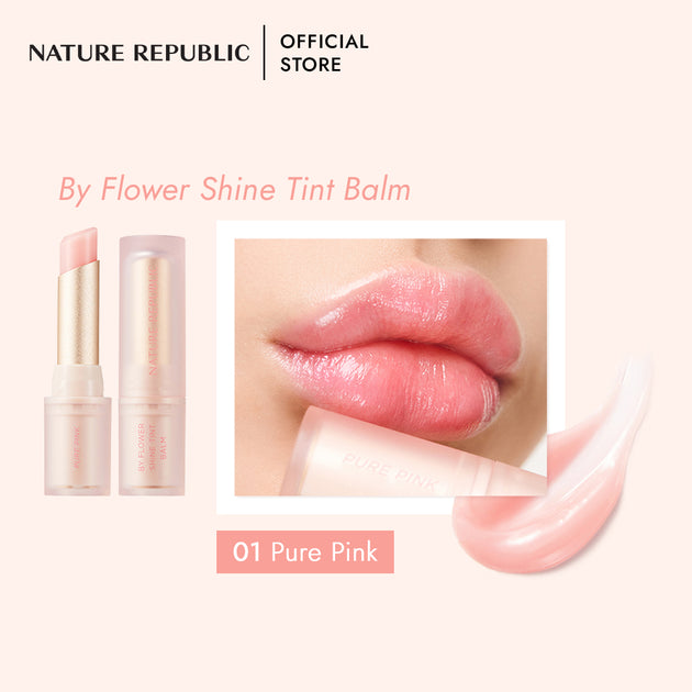 BY FLOWER SHINE TINT BALM 01 PURE PINK | Nature Republic Philippines
