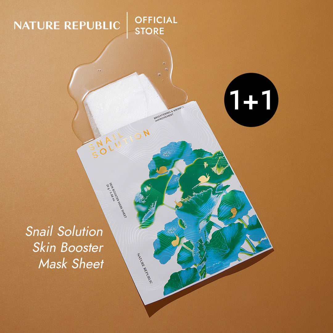 SNAIL SOLUTION SKIN BOOSTER MASK SHEET 1+1 | Nature Republic Philippines